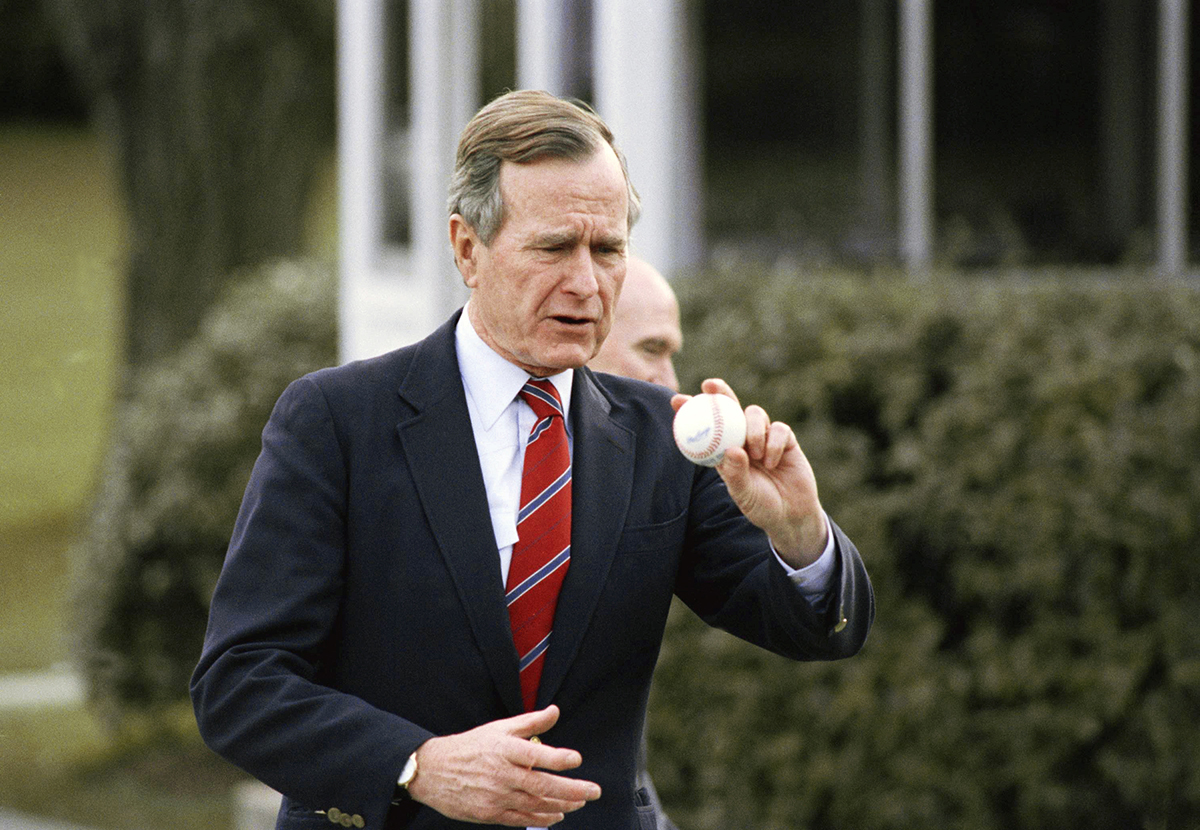 Remember When George H.W. Bush Threw Out the Very First Pitch at Camden ...
