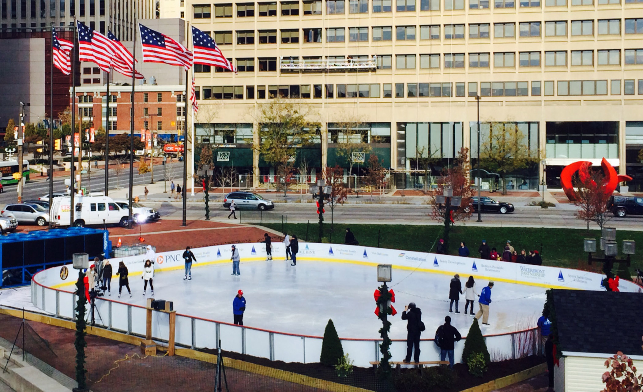 Waterfront Partnership Ice Rink in Inner Harbor Opens Today - Baltimore ...