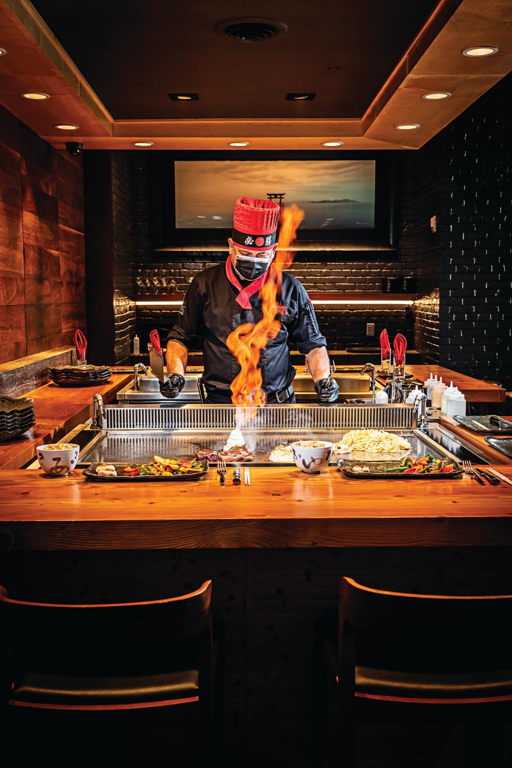 An Inside Look at Azumi’s Flame Room Teppanyaki Tables