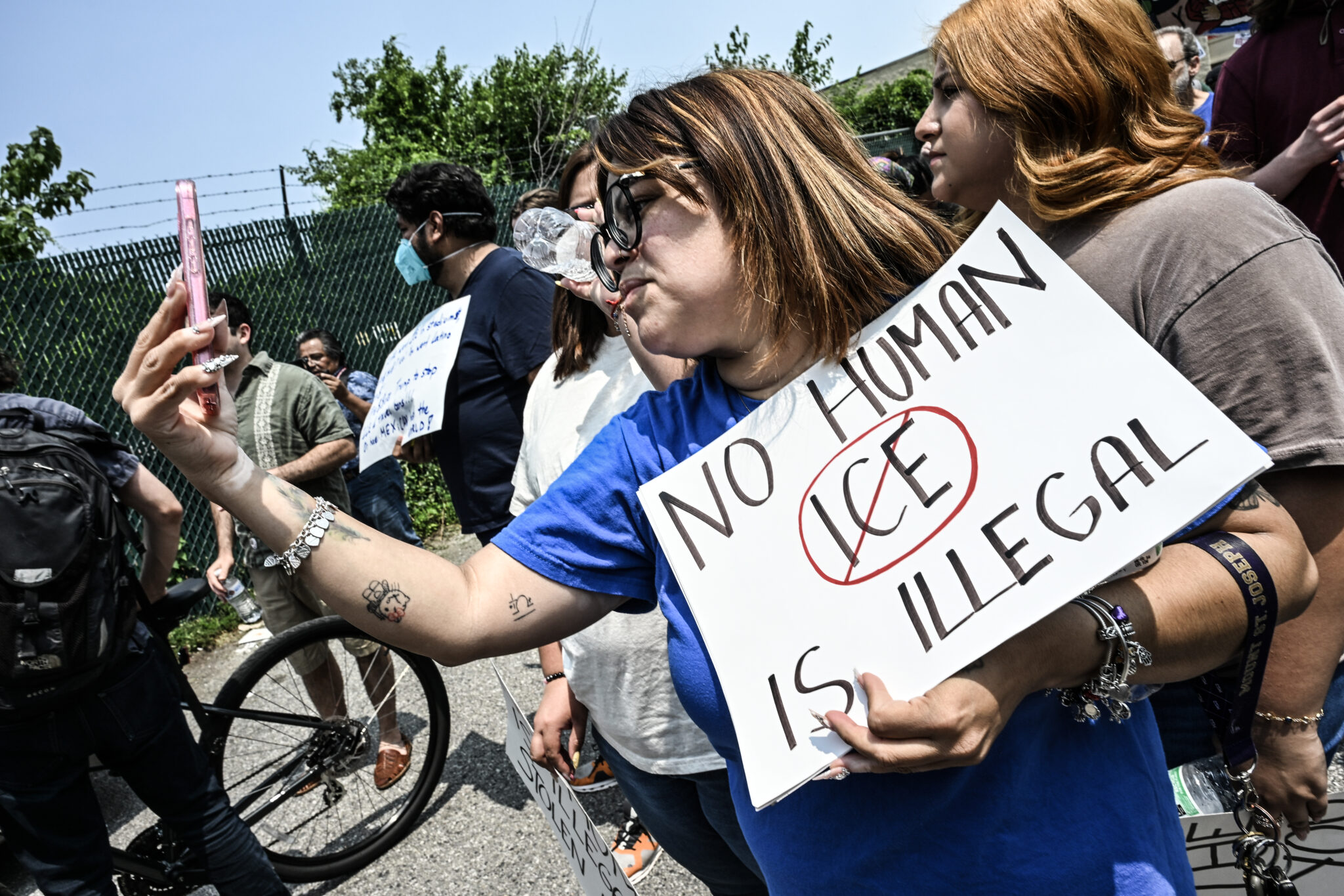 Photos: Hundreds Protest ICE Raids in Baltimore