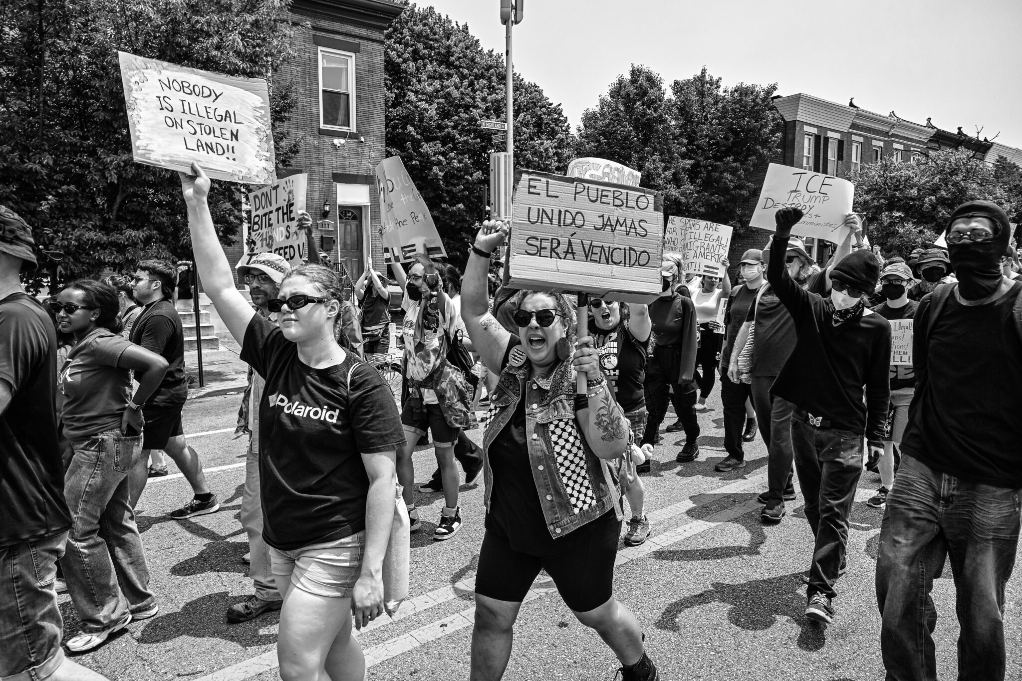 Photos: Hundreds Protest ICE Raids in Baltimore